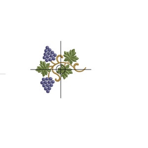 Grapes Machine Embroidery Designs Set - 3 Sizes - Etsy