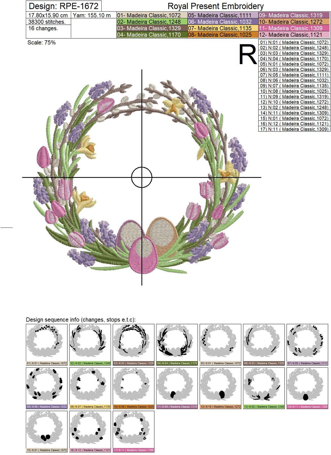 Spring Easter Frame Machine Embroidery Design - Etsy