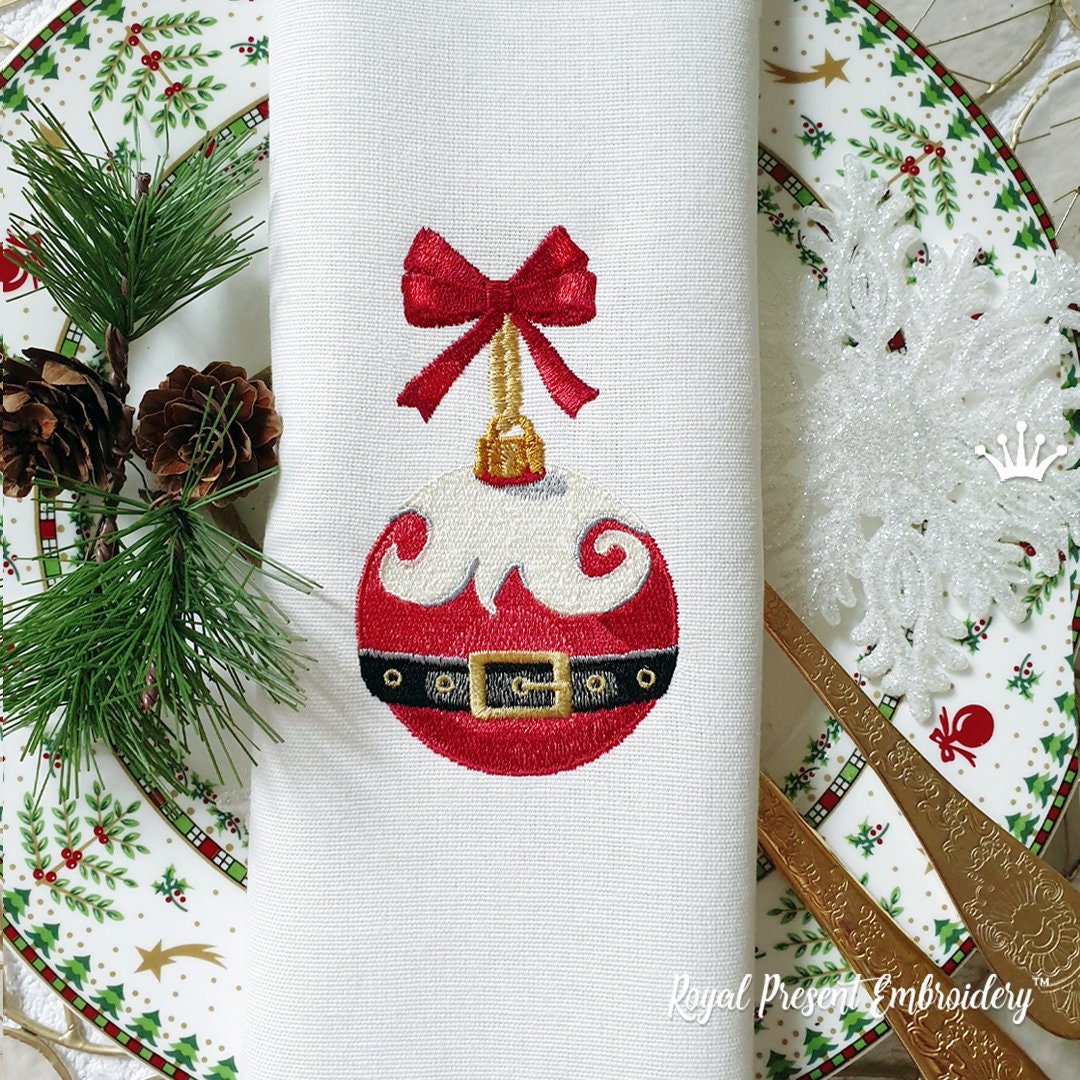 Christmas Ball Santa Claus Machine Embroidery Design - 5 Sizes - Etsy
