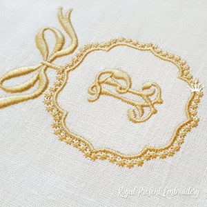 Frame With 3D Bow Machine Embroidery Design - Etsy