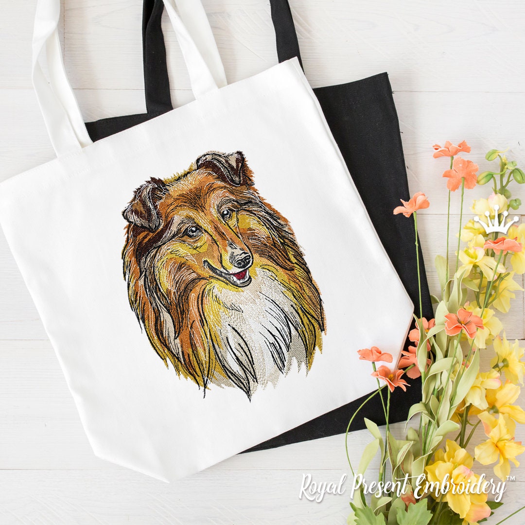 Collie Machine Embroidery Design - 5 Sizes - Etsy