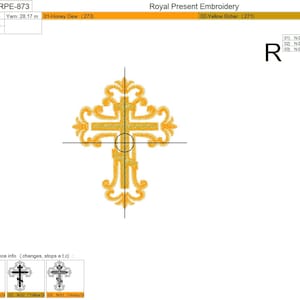 Gorgeous Cross Machine Embroidery Design - Etsy