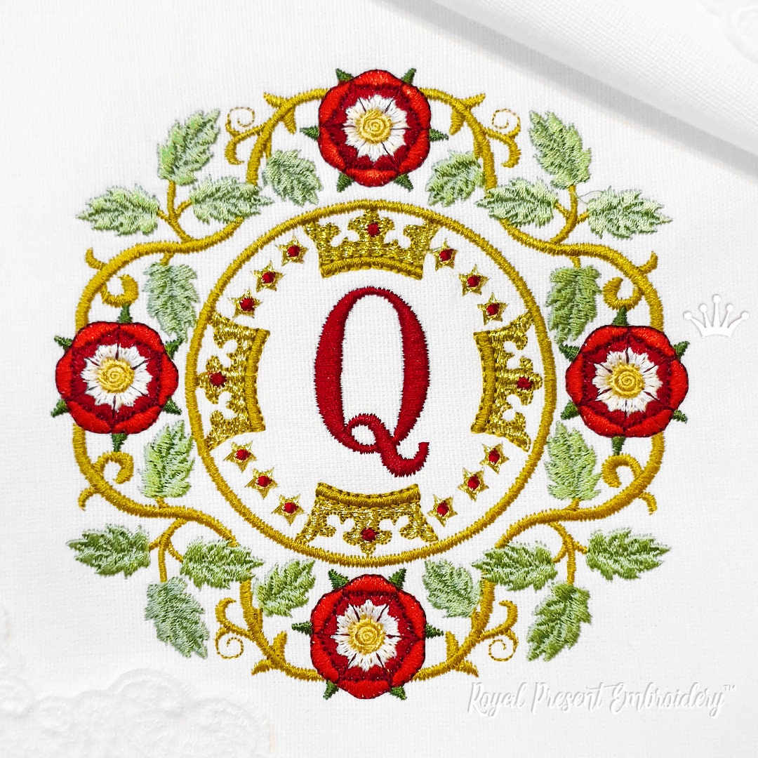 Tudor Rose Frame Machine Embroidery Design - 4 Sizes - Etsy