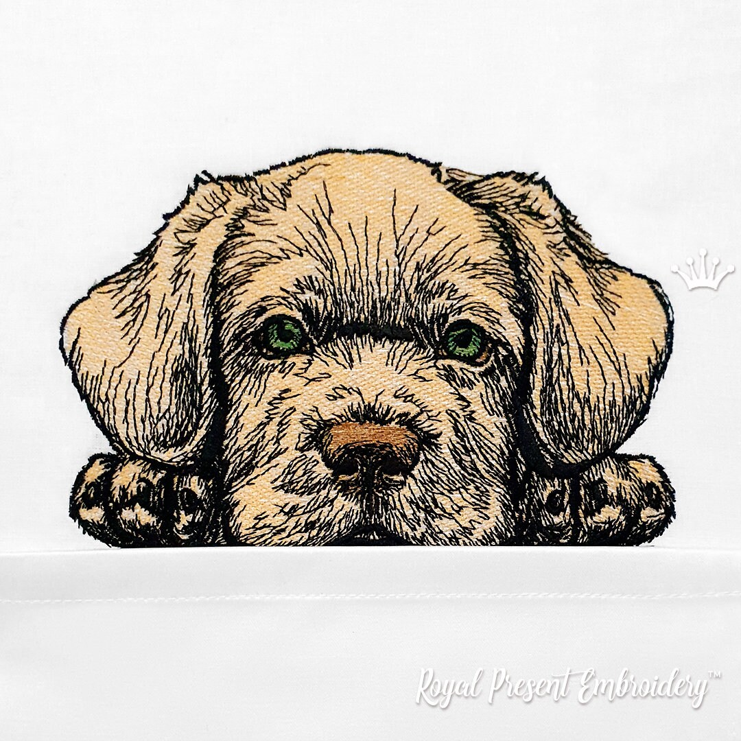 Labrador Puppy Machine Embroidery Design - 7 Sizes - Etsy