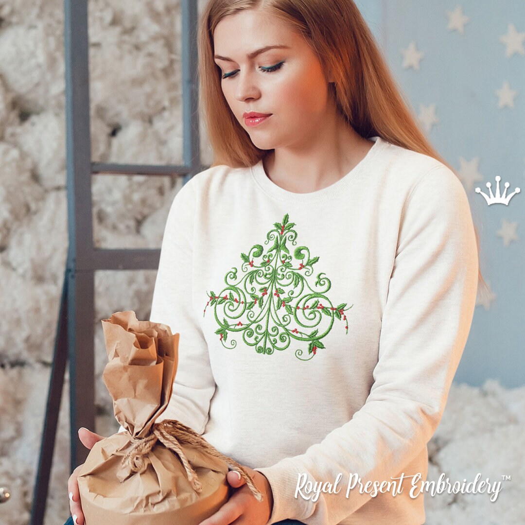 Beautiful Christmas Tree Machine Embroidery Design - 6 Sizes - Etsy