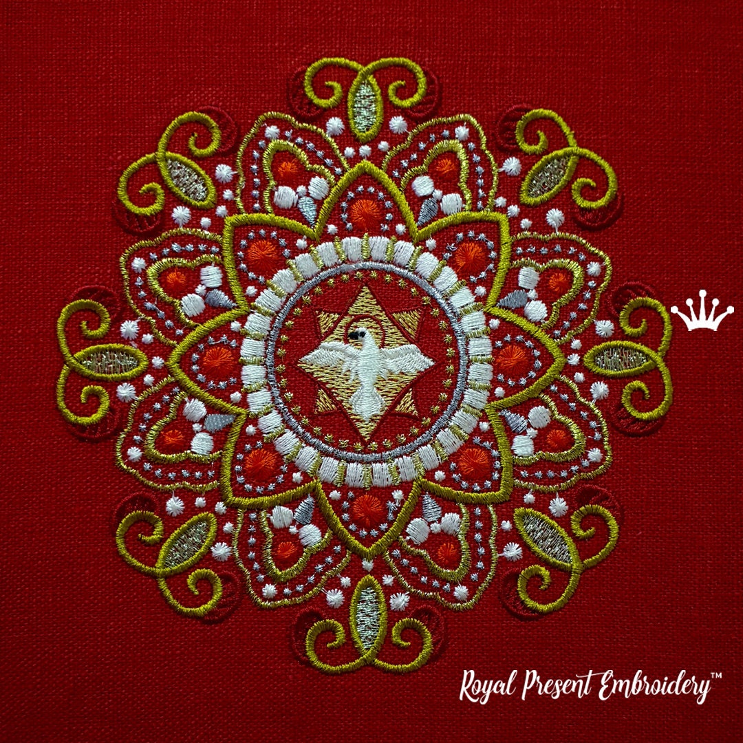 Holy Spirit Dove in a Frame Machine Embroidery Design - 3 Sizes - Etsy