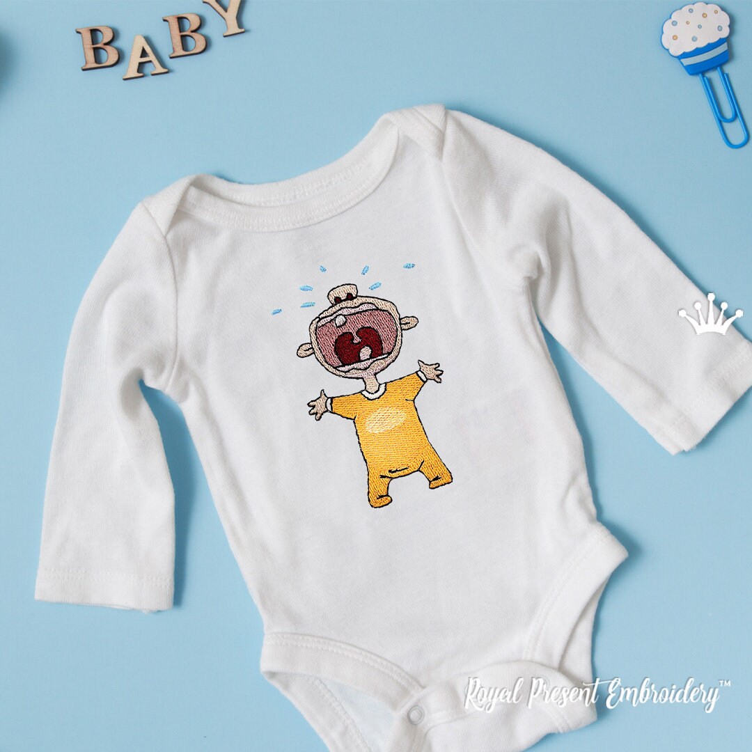 Crying Baby Machine Embroidery Design - 3 Sizes - Etsy