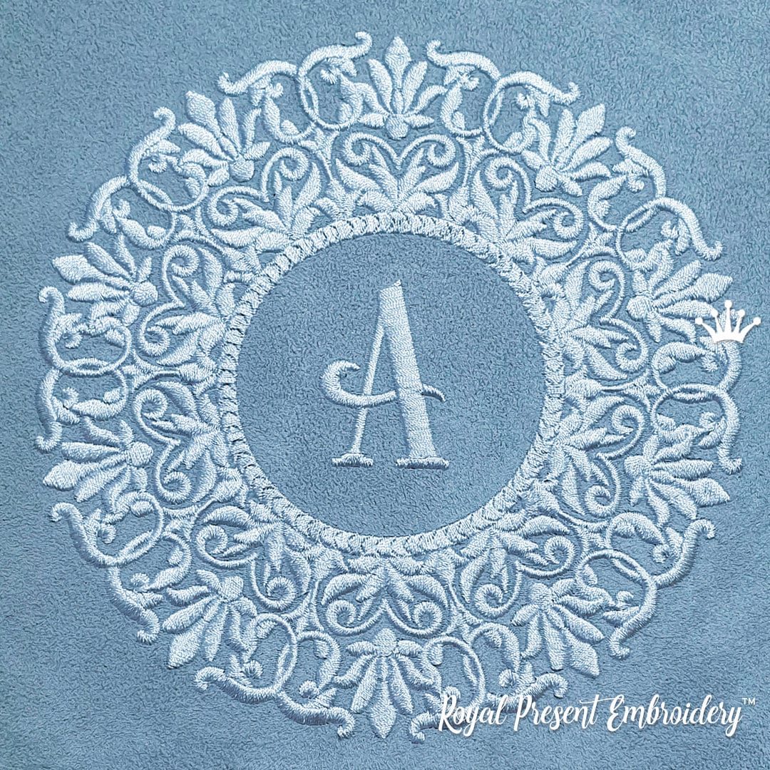 Indian Monogram Frame Machine Embroidery Design - 4 Sizes - Etsy