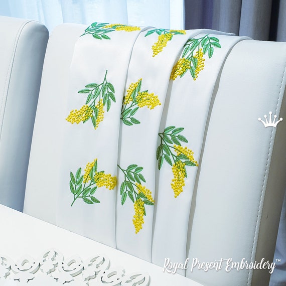 Spring Mimosa Machine Embroidery Design 3 Sizes - Etsy