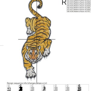 Hunting Tiger Machine Embroidery Design - 6 Sizes - Etsy