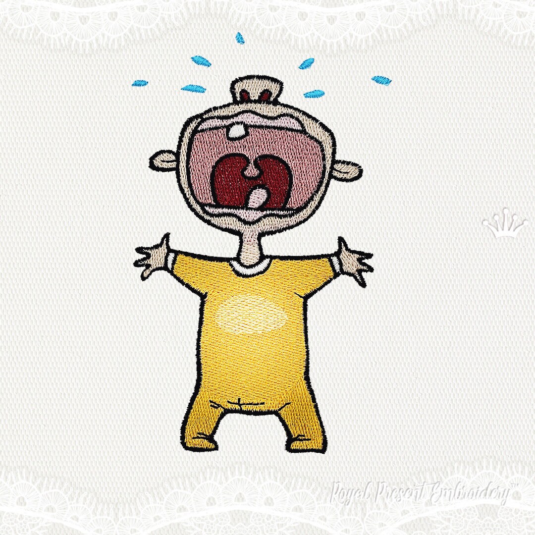 Crying Baby Large Machine Embroidery Design - 3 Sizes - Etsy