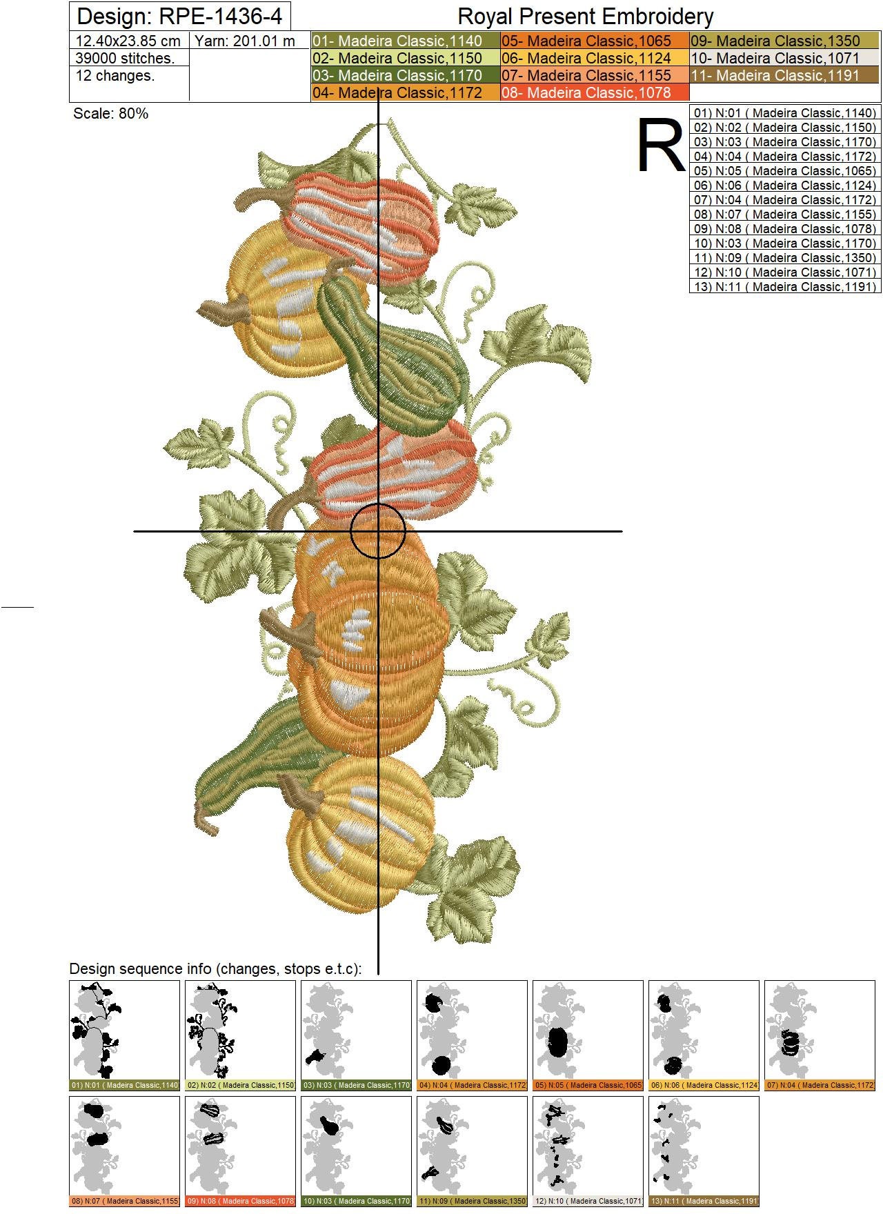 Pumpkins Border Machine Embroidery Design - 4 Sizes - Etsy