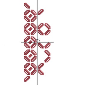 Red Plaid Border Design for Embroidery Machines - 2 Sizes - Etsy