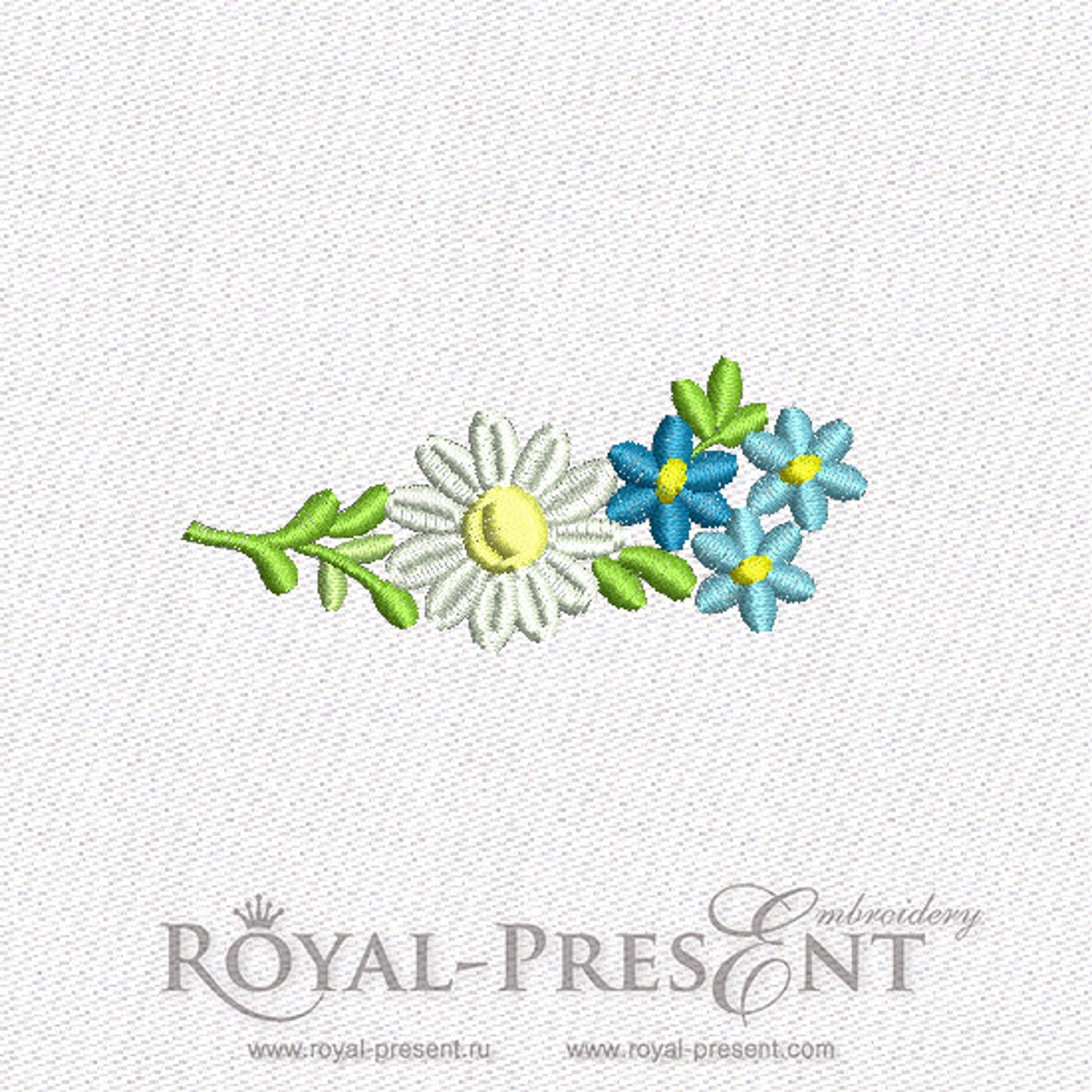 Daisies and Forget-me-nots Set of 3 Machine Embroidery Designs - Etsy