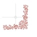 Elegant Floral Scrollwork Corner Machine Embroidery Design - Etsy