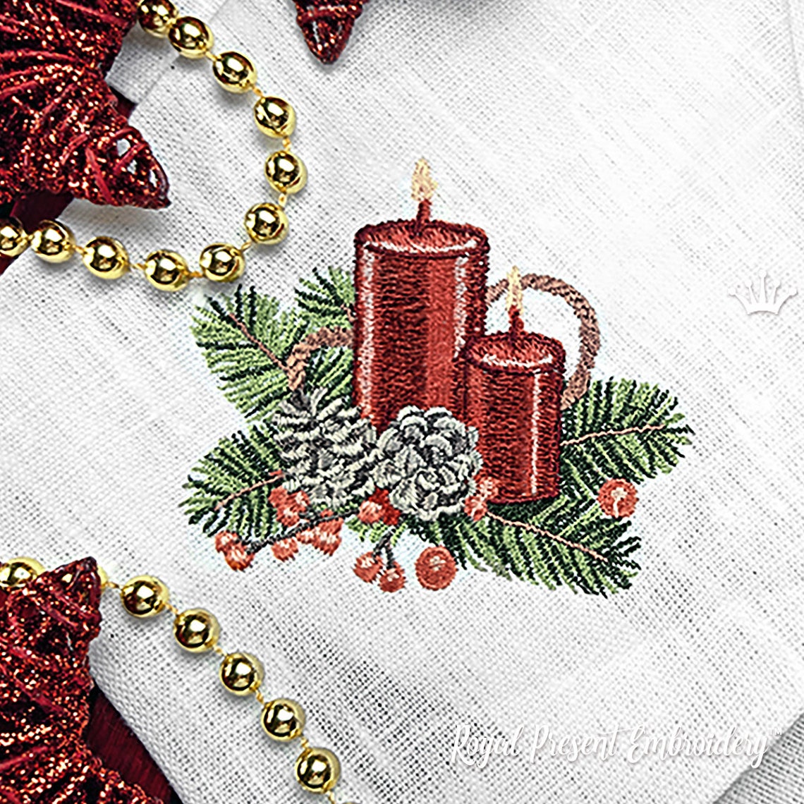 Machine Embroidery Design Vintage Christmas Candles - 3 Sizes - Etsy Canada