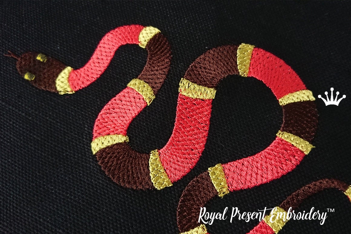 Snake Machine Embroidery Design - 6 Sizes - Etsy