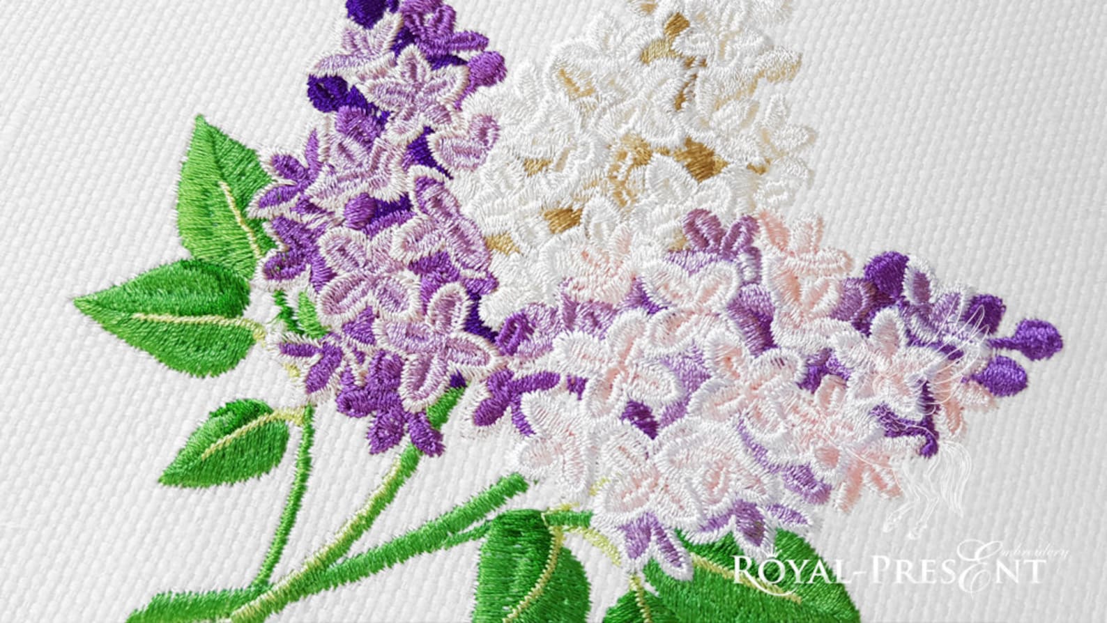 Lilac Machine Embroidery Design 2 Sizes Active | Etsy