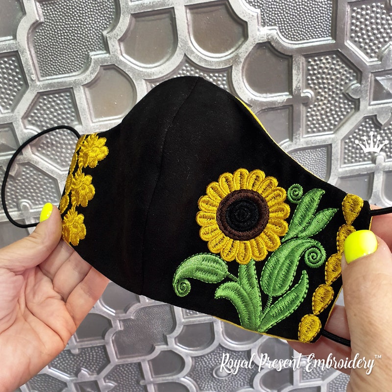 Sunflower Face Mask - Etsy