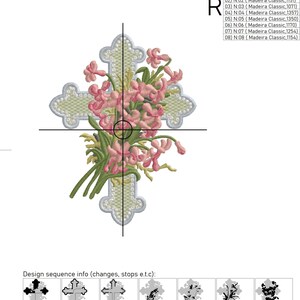 Easter Cross With Lilies Machine Embroidery Design - 5 Sizes - Etsy