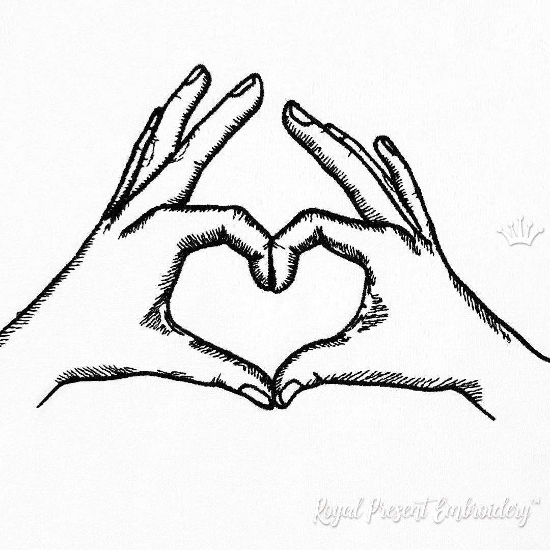 Hands Heart Machine Embroidery Design - 3 Sizes - Etsy