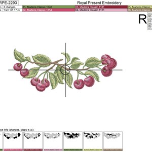 Cherries Border Machine Embroidery Design - 3 Sizes - Etsy