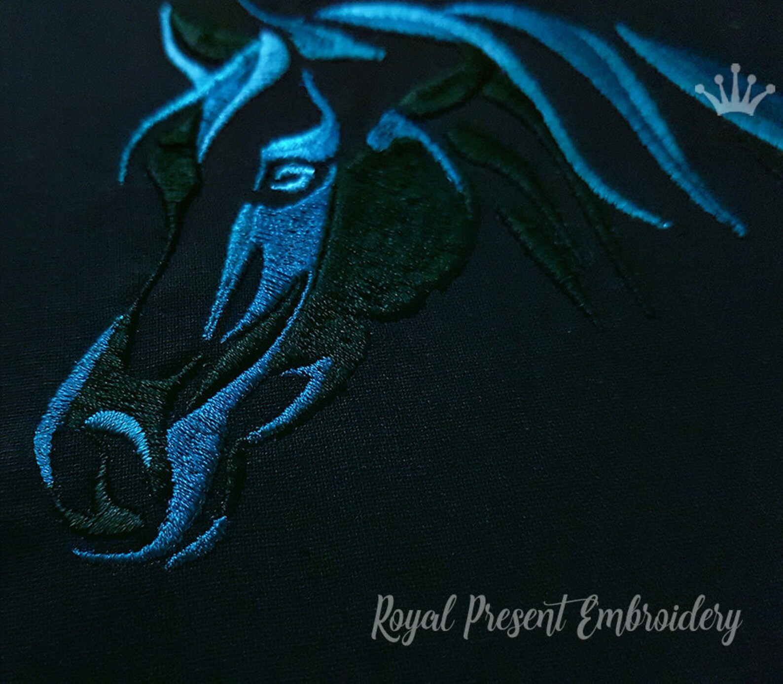 Horses Head Machine Embroidery Design - 5 Sizes - Etsy