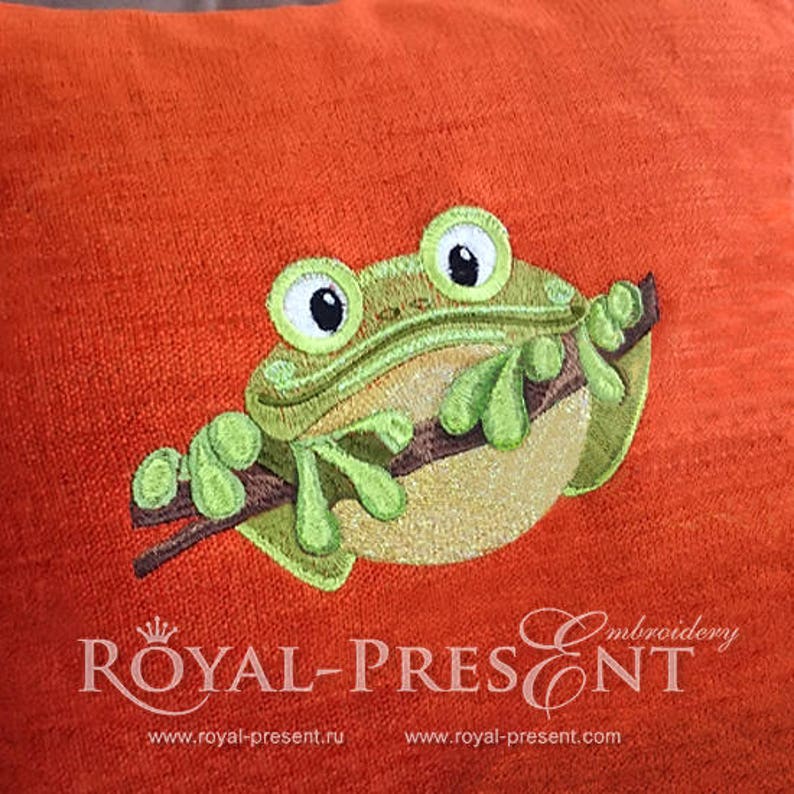 Machine Embroidery Design Frog 3 Sizes - Etsy