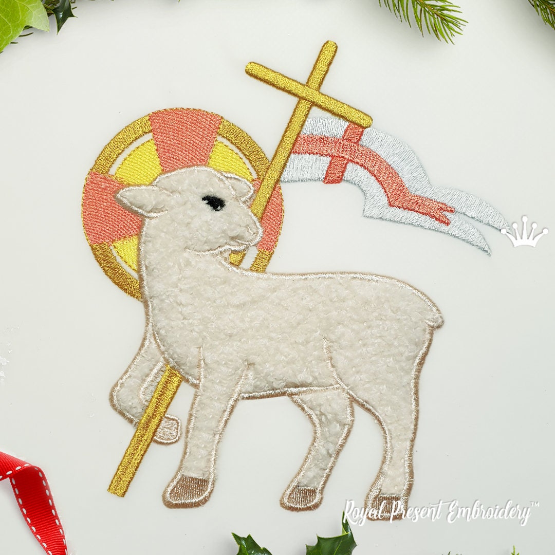Lamb of God Applique Machine Embroidery Design - 6 Sizes - Etsy