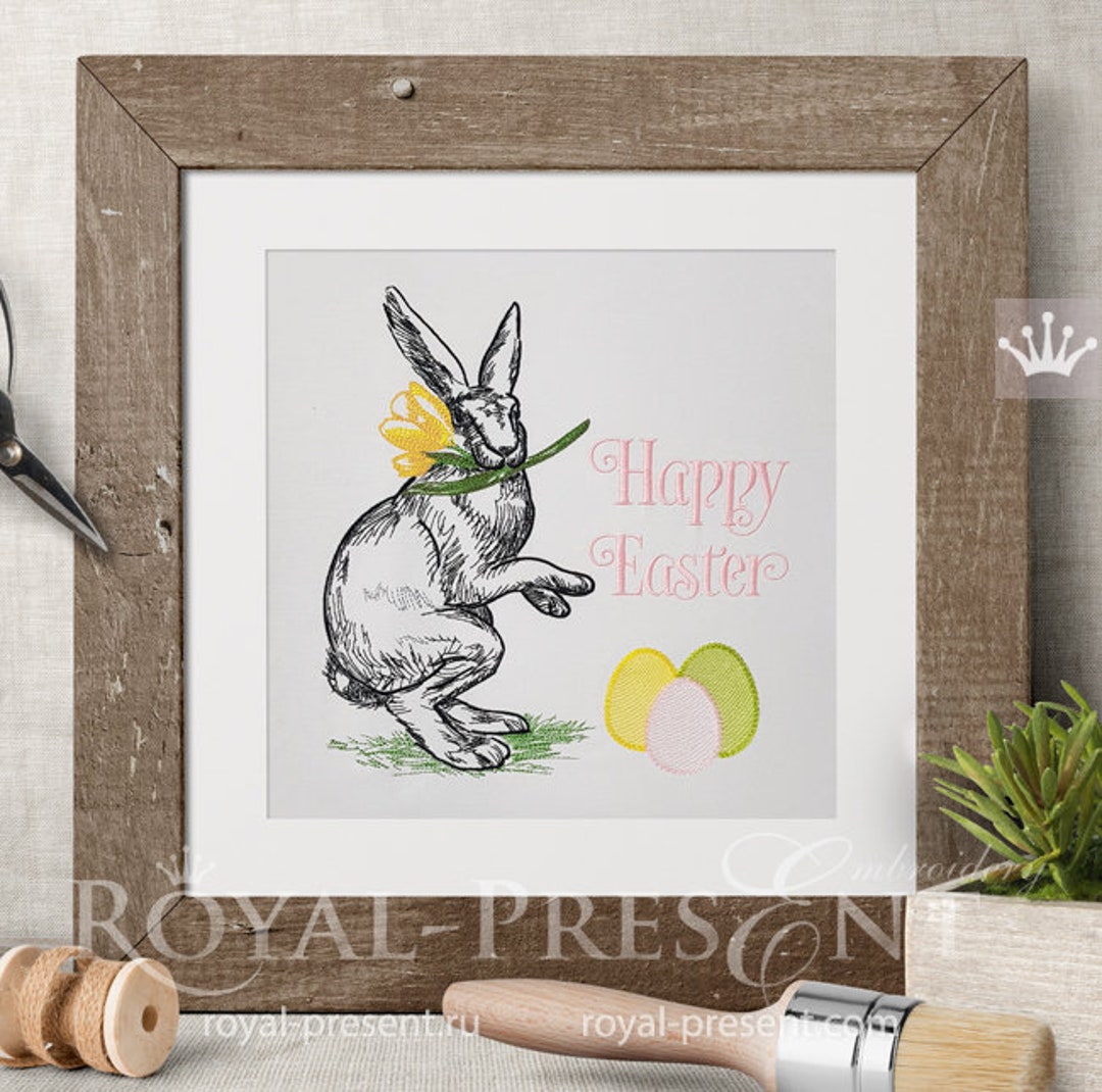 Happy Easter Machine Embroidery Designs - Etsy