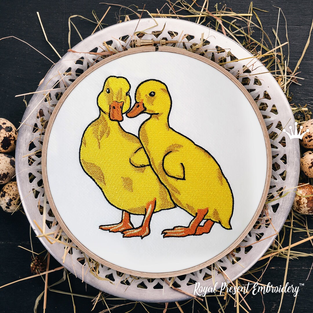 Ducklings Large Machine Embroidery Design - 4 Sizes - Etsy