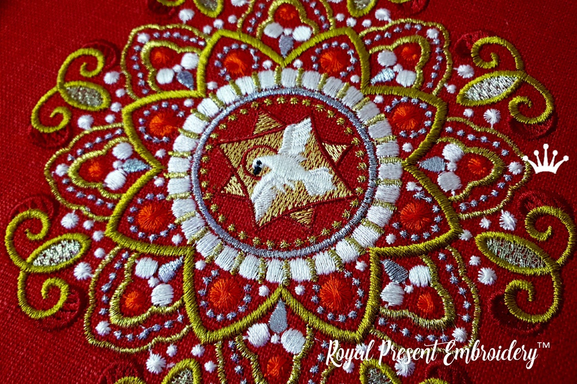 Holy Spirit Dove in a Frame Machine Embroidery Design - 3 Sizes - Etsy