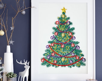 Christmas Labrador Machine Embroidery Design 3 Sizes | Etsy