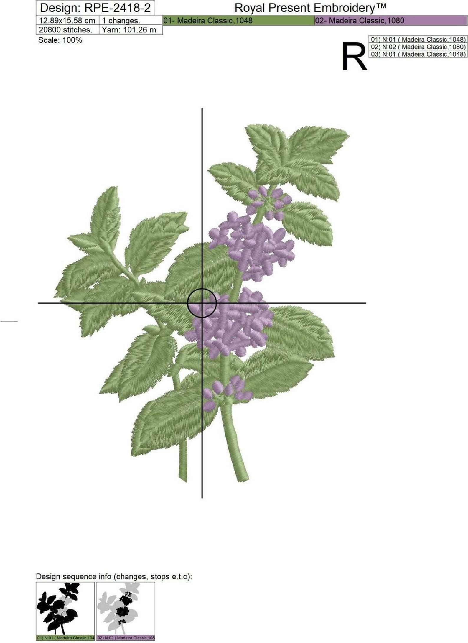 Mint Machine Embroidery Design 2 Sizes - Etsy