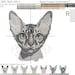 Cornish Rex Portrait Cat Large Machine Embroidery Design - 4 Sizes - Etsy