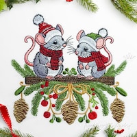 Mice Embroidery Design, Mouse Machine Embroidery, Mice Embroidery File ...