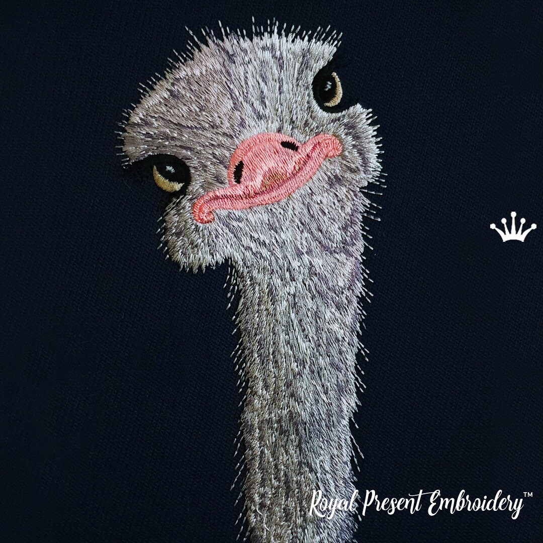 Machine Embroidery Design Ostrich - 2 Sizes - Etsy