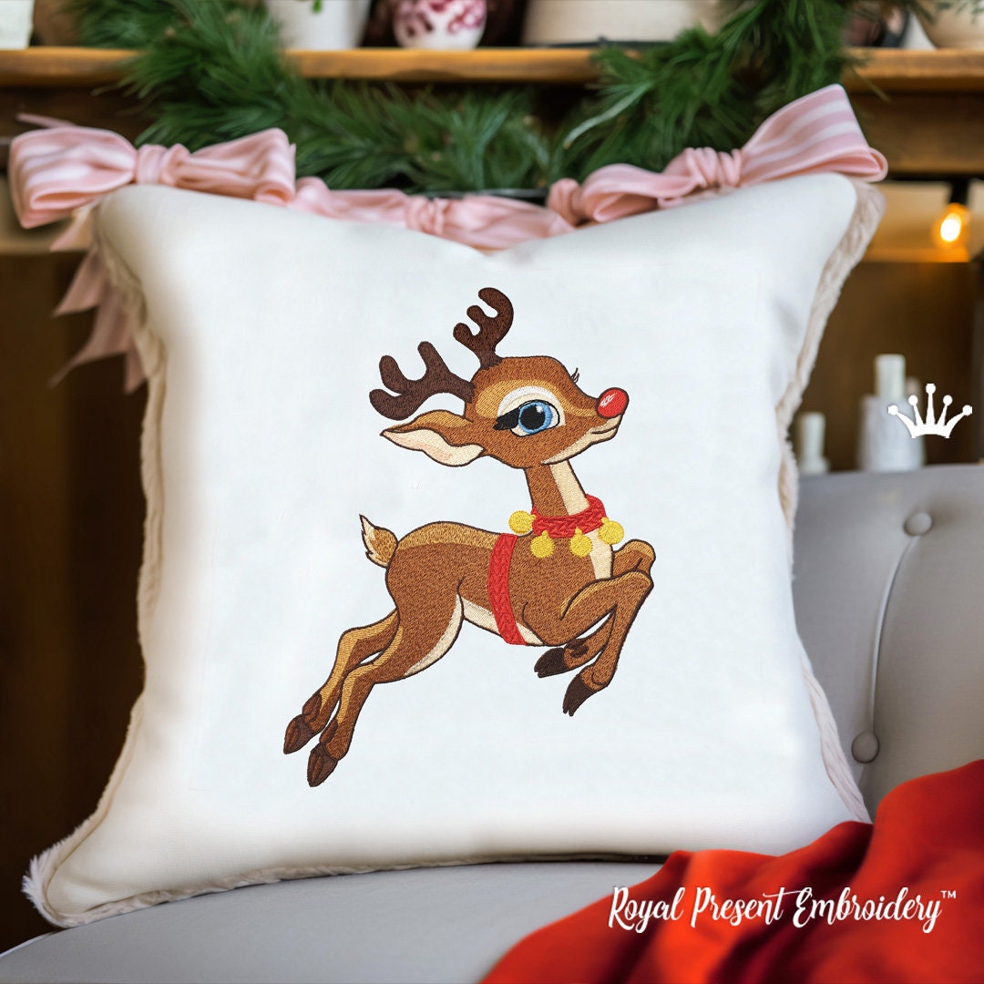 Reindeer Rudolf Mega Machine Embroidery Design - 4 Sizes - Etsy