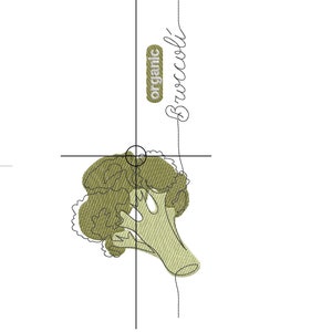Organic Broccoli Machine Embroidery Design - 4 Sizes - Etsy