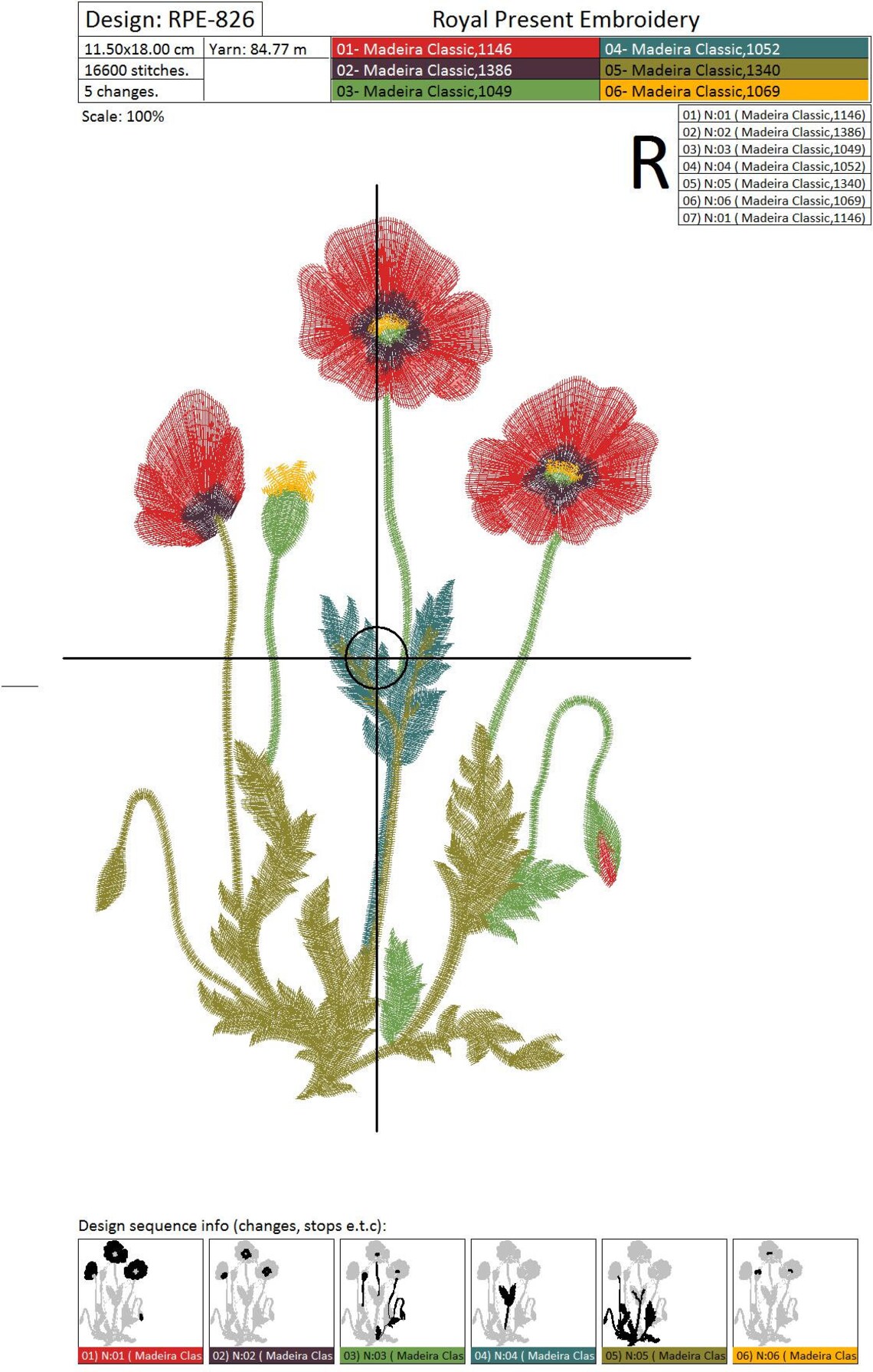 Red Poppies Machine Embroidery Design - Etsy