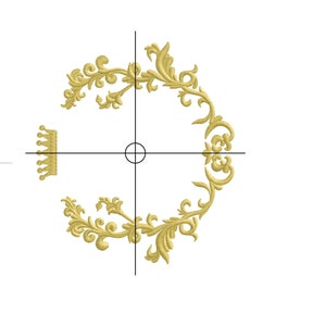 Beautiful Monogram Frame With Crown Machine Embroidery Design - 5 Sizes ...