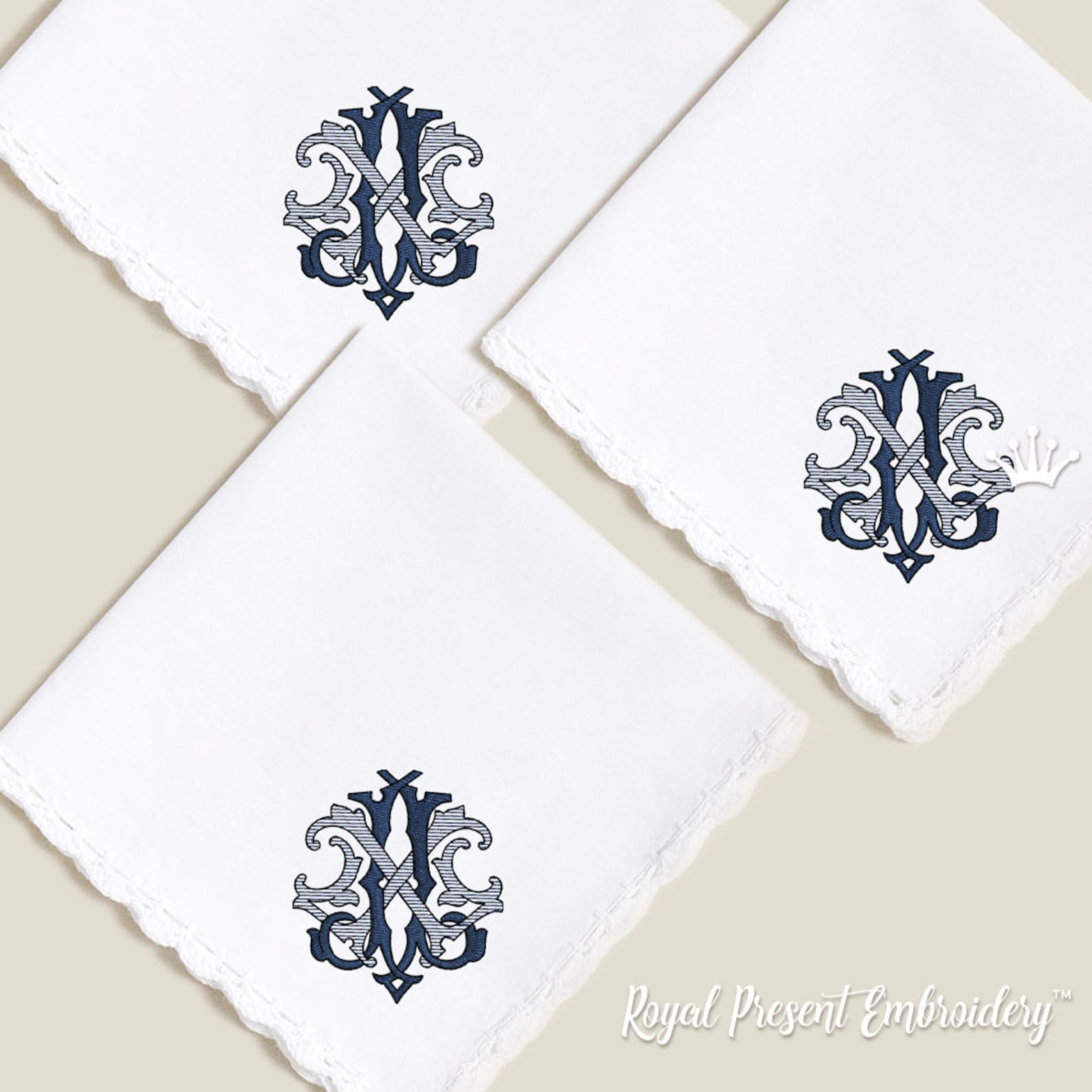 Monogram JL-LJ Machine Embroidery Design 2 Sizes - Etsy