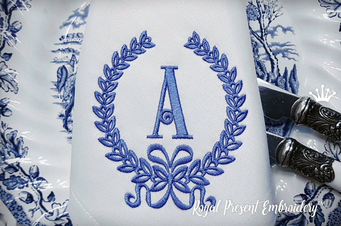 Frame for Monogram Embroidery Design - 3 Sizes - Etsy