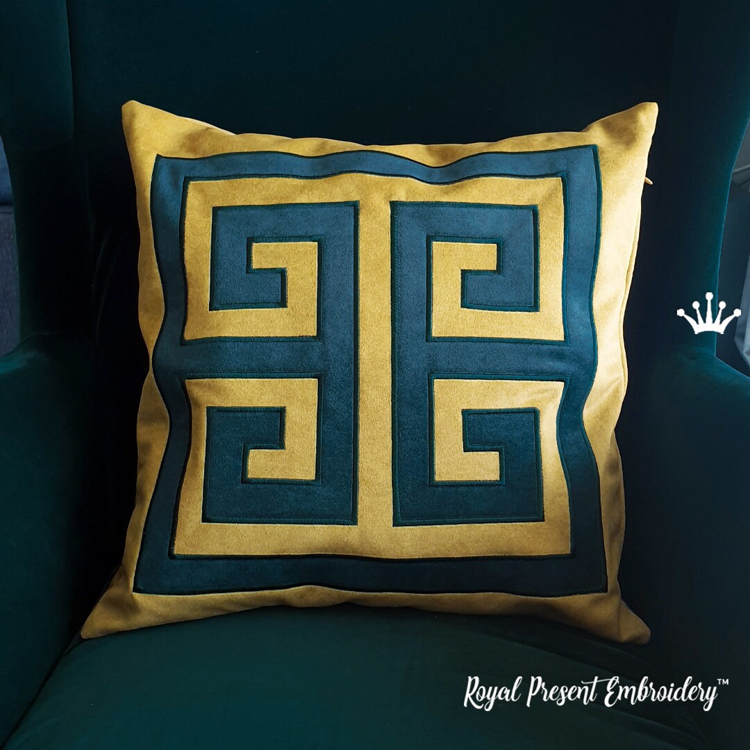 Сlassic Style Applique Large Machine Embroidery Design - 3 Sizes - Etsy