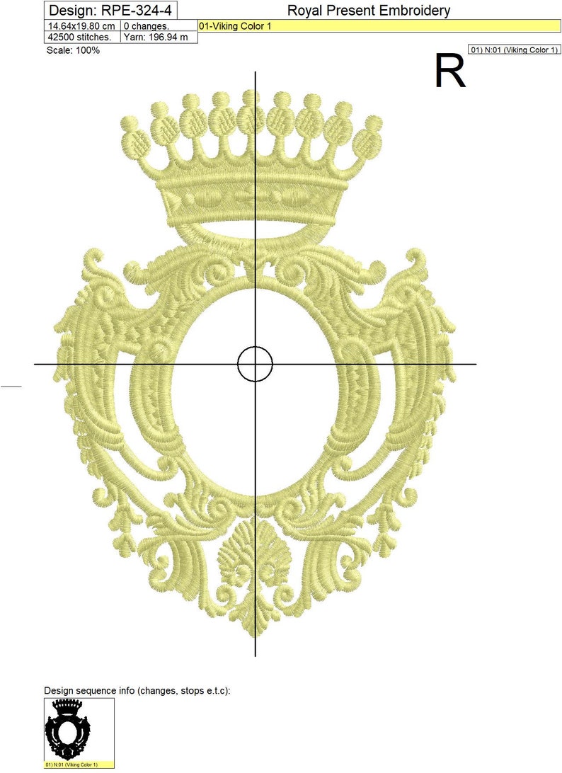 Medieval Frame Machine Embroidery Design 3 Sizes | Etsy