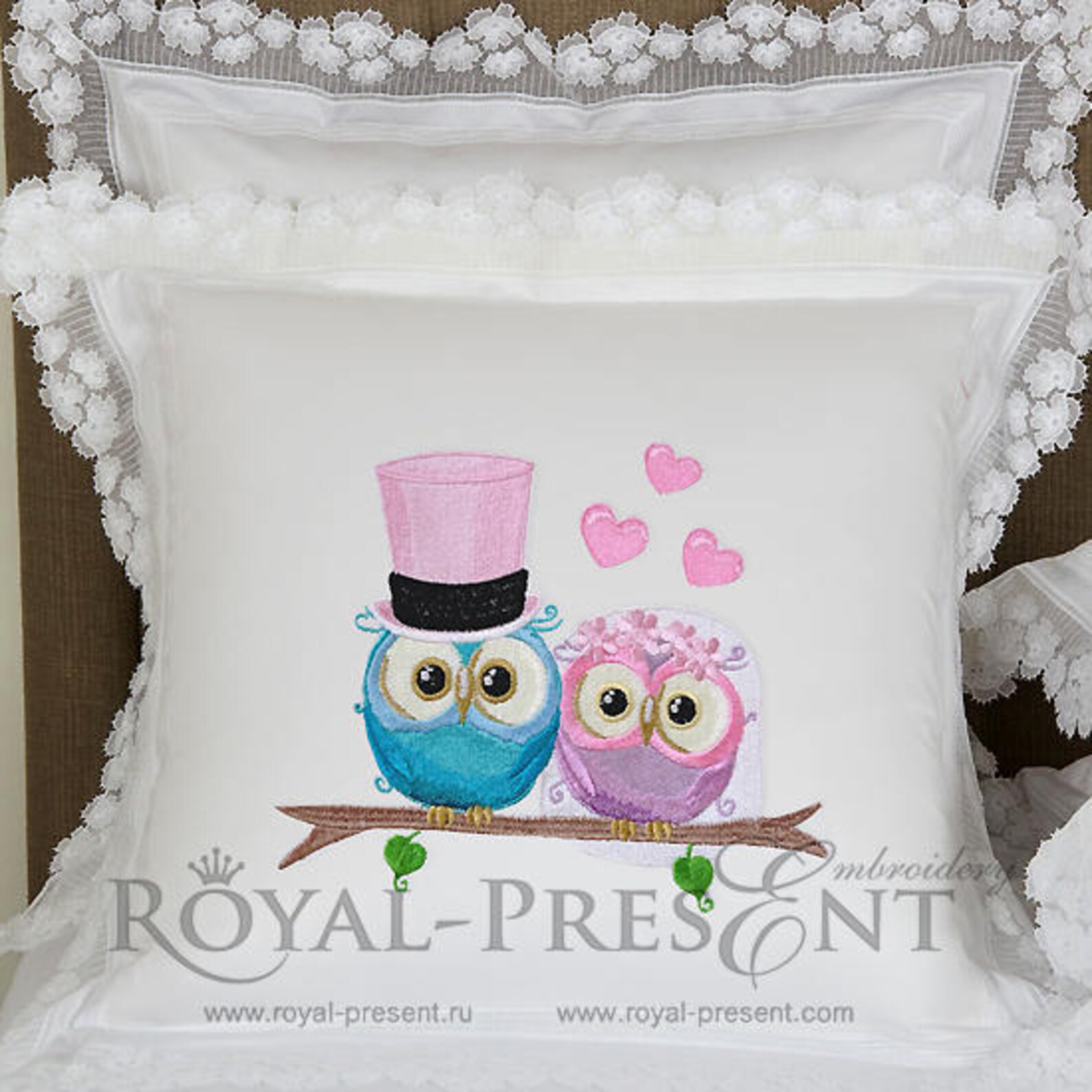 Wedding Machine Embroidery Design Bride and Groom Owls 3 | Etsy