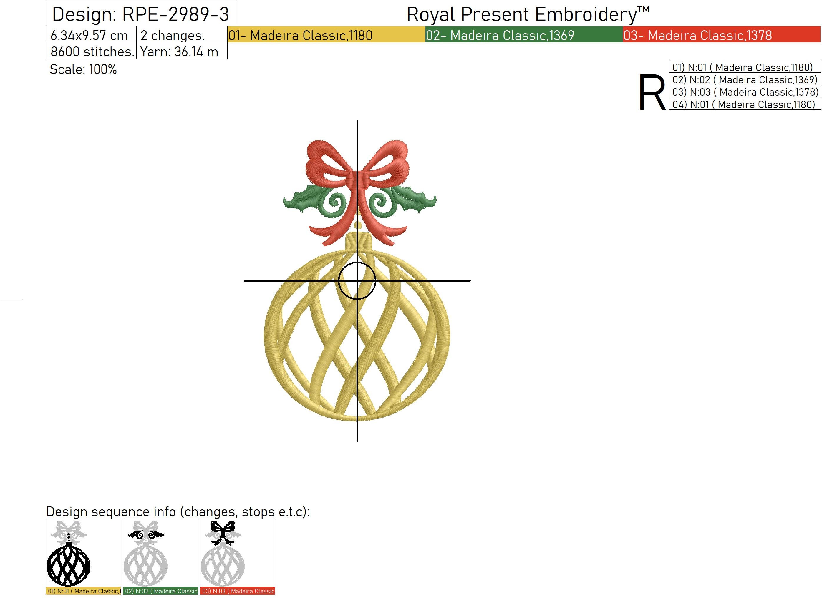 Christmas Balls With Bows Machine Embroidery Designs Set - Etsy
