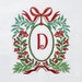 Christmas Monogram Frame Machine Embroidery Design - 4 Sizes - Etsy