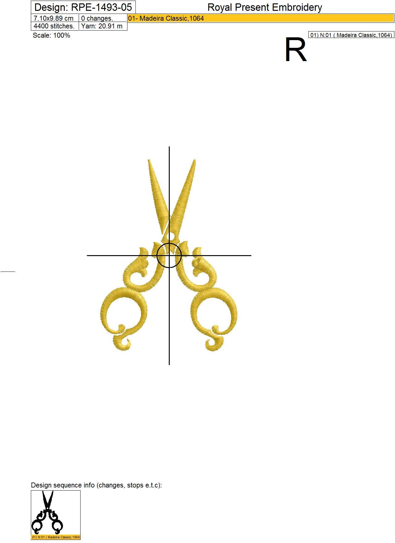 Scissors Machine Embroidery Designs 3 in 1 - Etsy