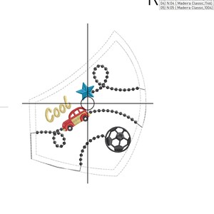 Protective Face Mask for Boys Machine Embroidery Design 3 - Etsy